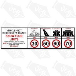 KNOW YOUR SPEED LIMITS Warning Sticker - Vinyl Cut Graphics UK, Signs ...